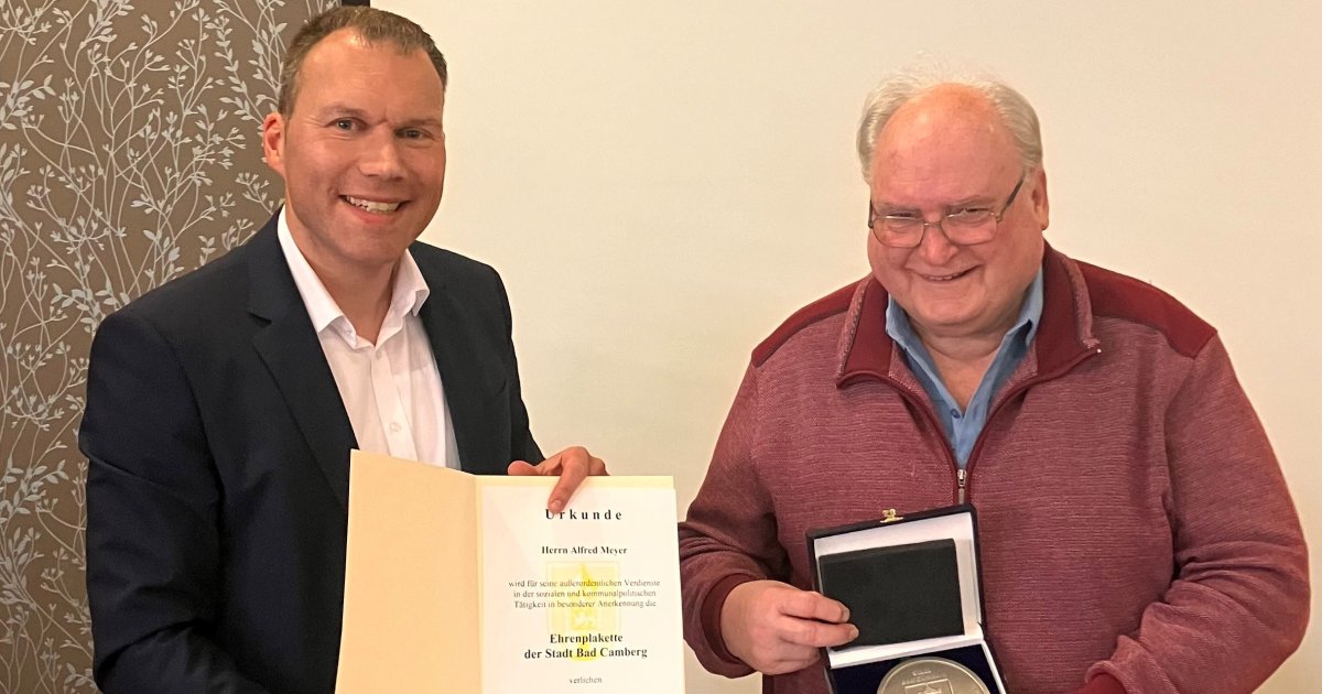 Alfred Meyer erhält Ehrenplakette der Stadt Bad Camberg | Stadt Bad Camberg
